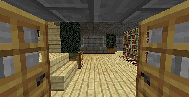 Garden-Themed Library Minecraft Map