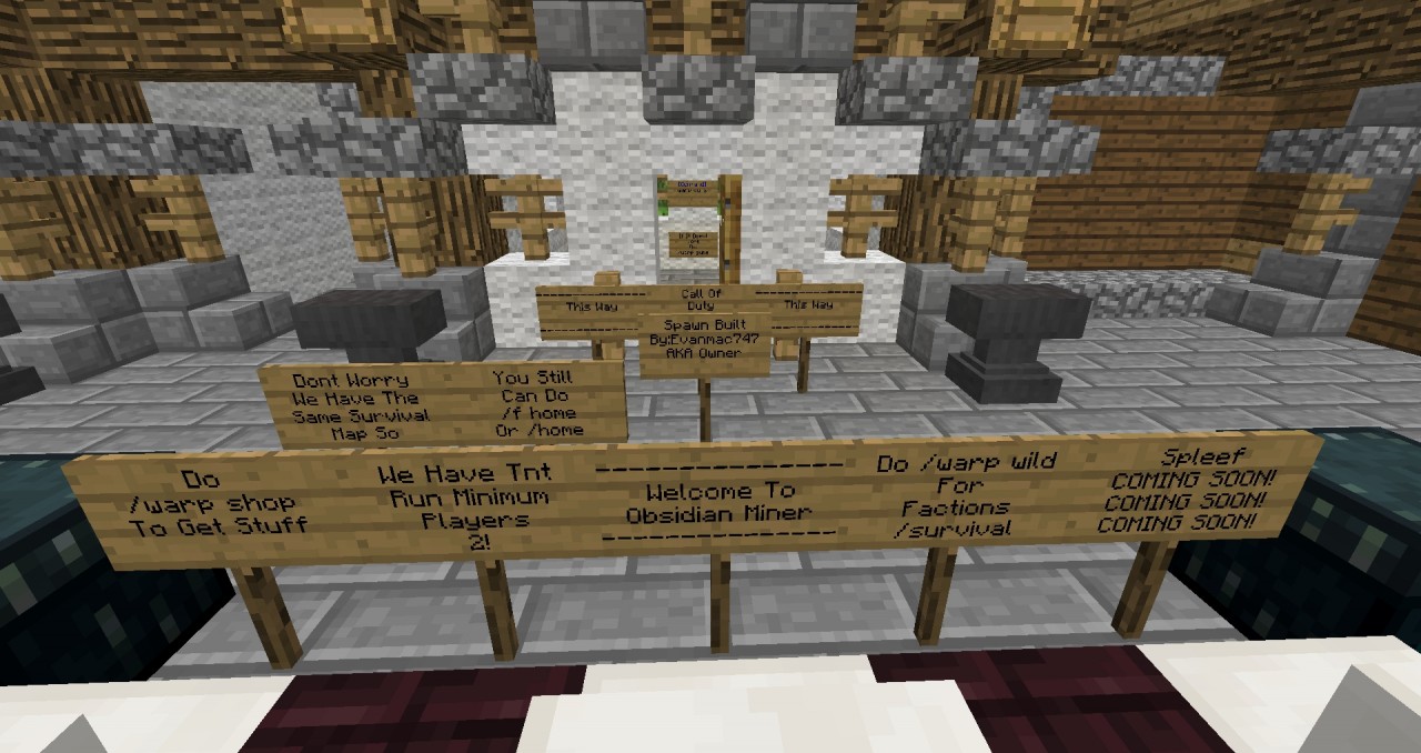 Obsidian Miner Spawn Minecraft Map