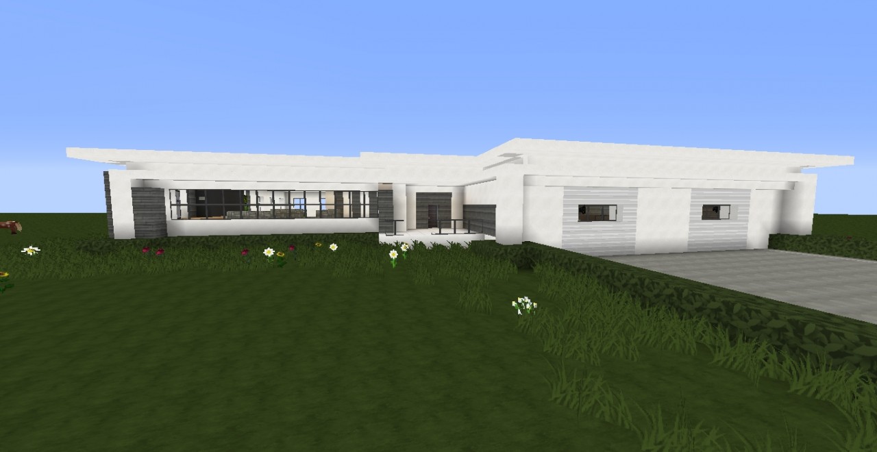 1 Story Modern House by Cheezbergur11 (furnished!) Minecraft Map