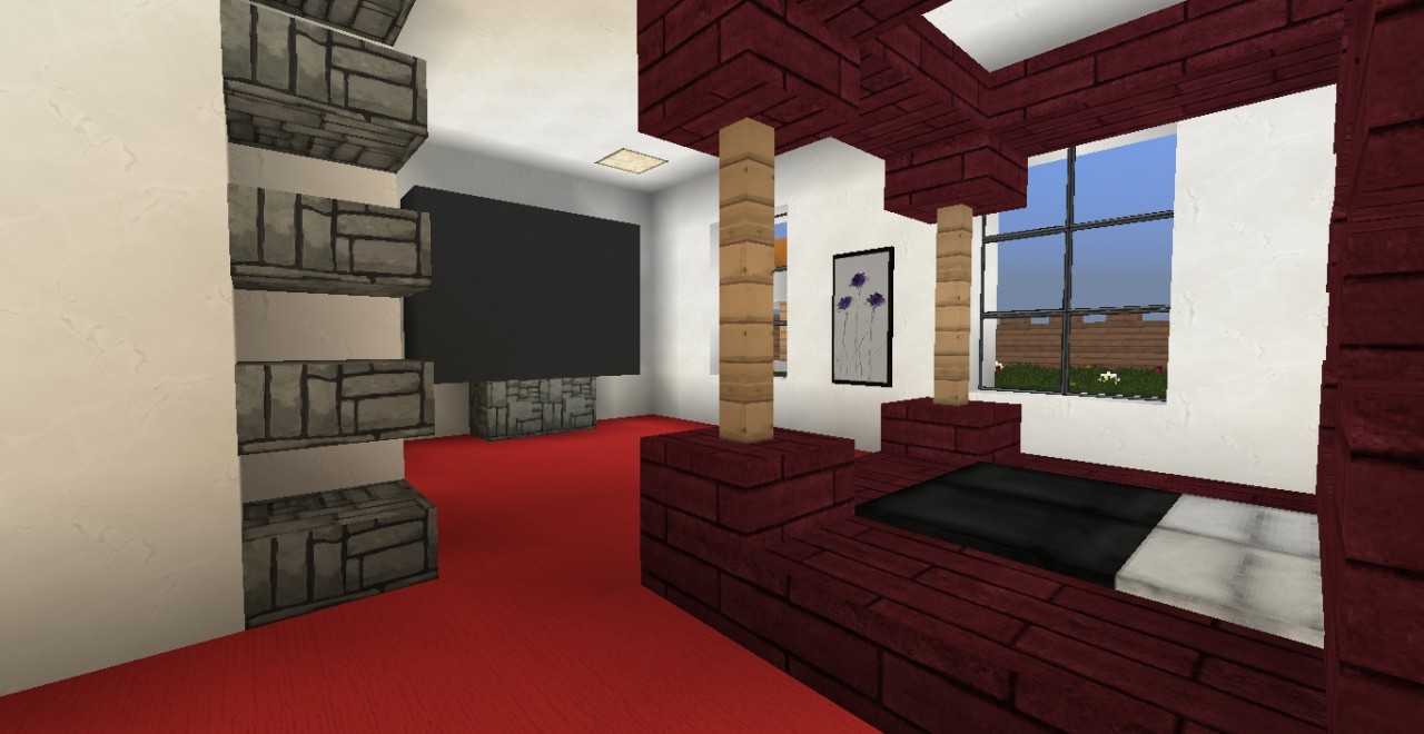 1 Story Modern House by Cheezbergur11 (furnished!) Minecraft Map