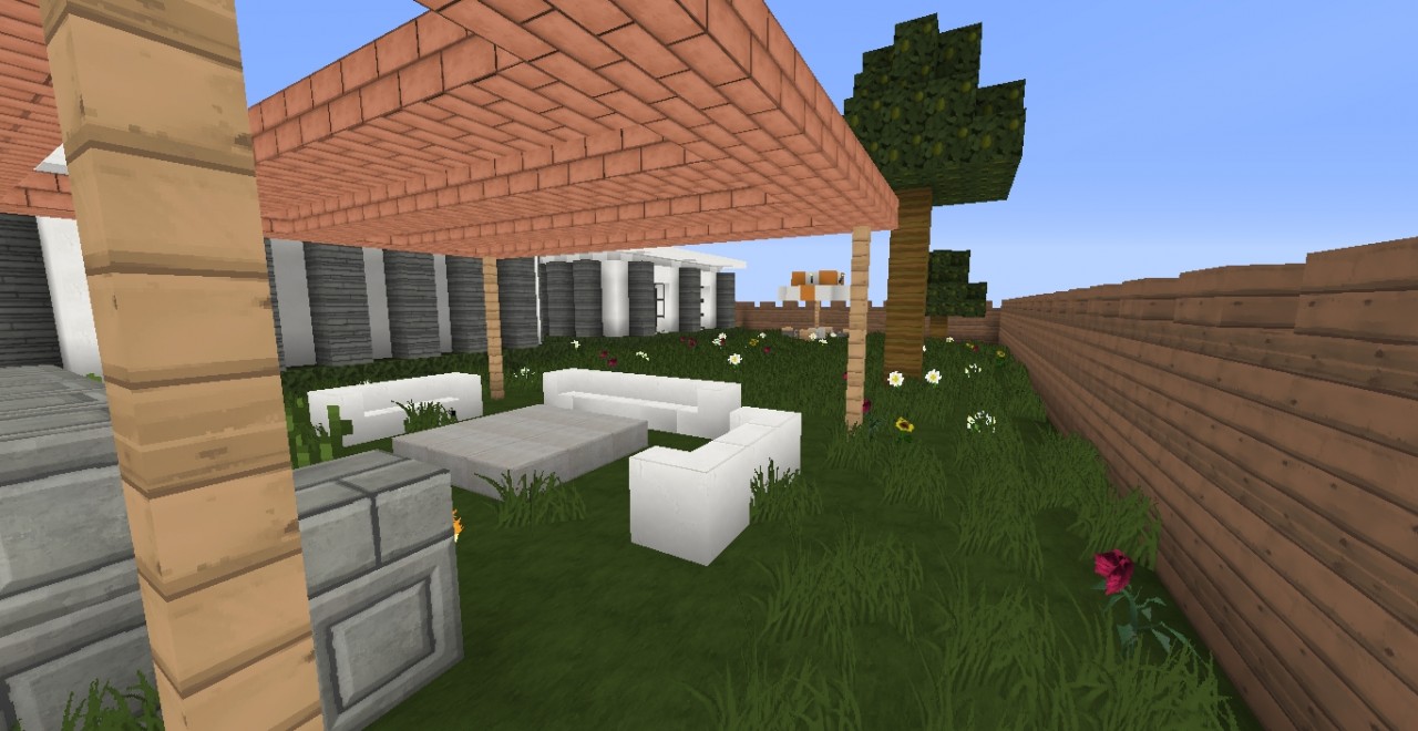 1 Story Modern House by Cheezbergur11 (furnished!) Minecraft Map