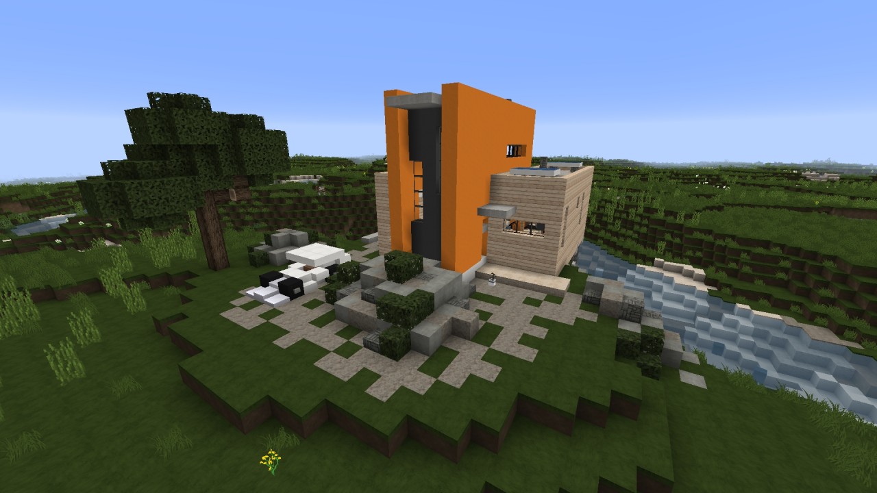 Contained - Recycled shipping containers modern house Minecraft Map