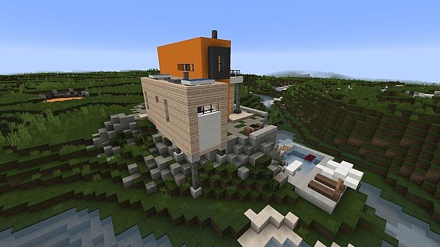 Contained - Recycled shipping containers modern house Minecraft Map