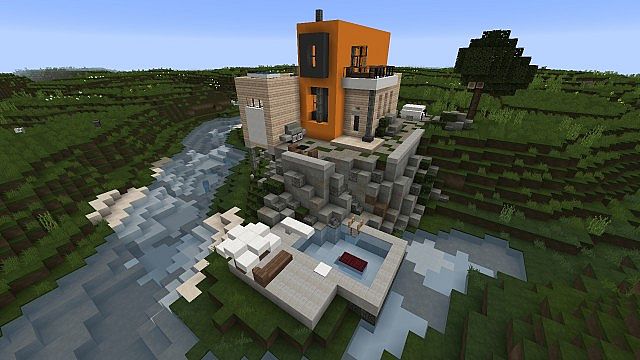 Contained - Recycled shipping containers modern house Minecraft Map