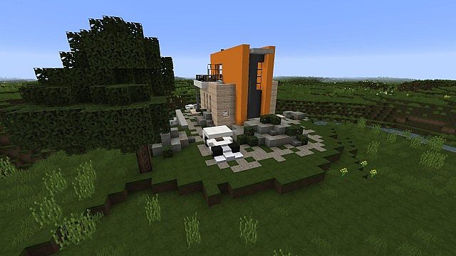 Contained - Recycled shipping containers modern house Minecraft Map