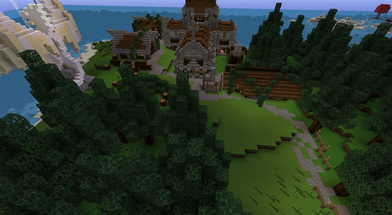 Medieval Town: Dragons Blessing + DOWNLOAD Minecraft Map