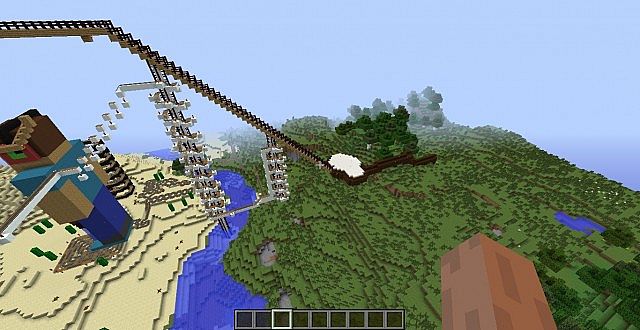 Big roller coaster Minecraft Map