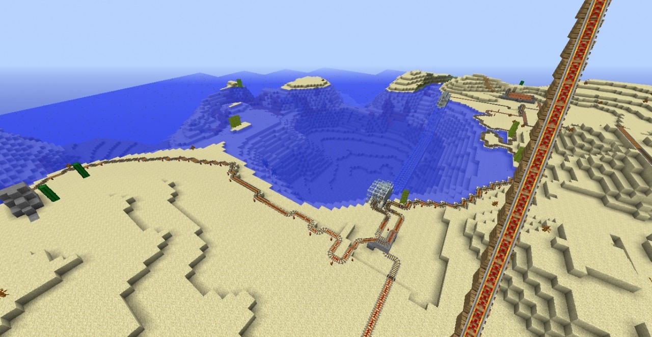 Big roller coaster Minecraft Map