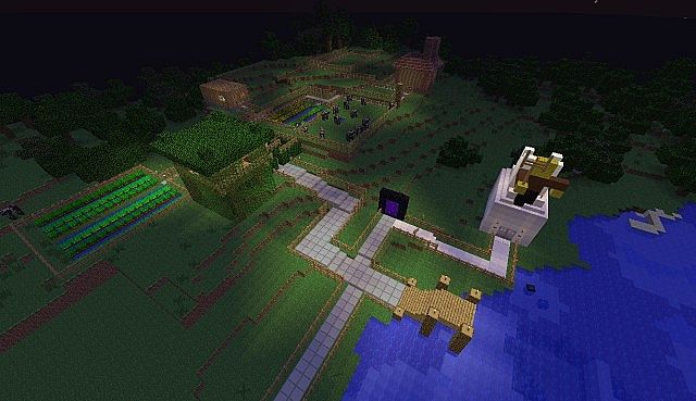 Sniper's Home With Rollercoasters And a Waterpark Minecraft Map