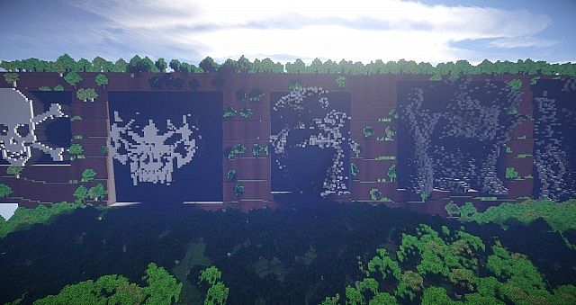5 Creepy 3-D Block Faces For Download Minecraft Map