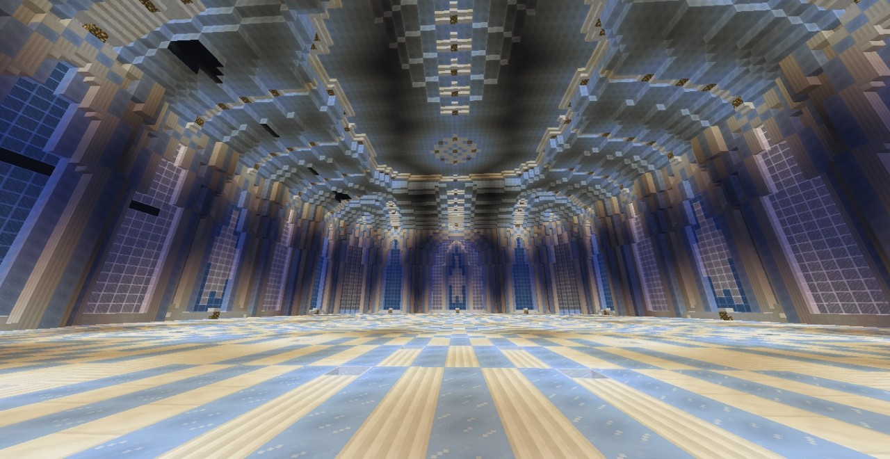 Minecraft House/Spawn Idea, Quartz and Ice. Minecraft Map