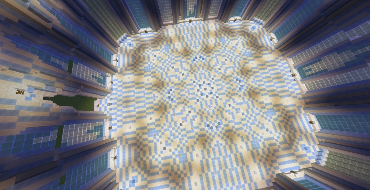 Minecraft House/Spawn Idea, Quartz and Ice. Minecraft Map