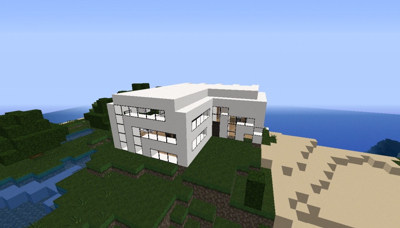 modern house with sauna Minecraft Map