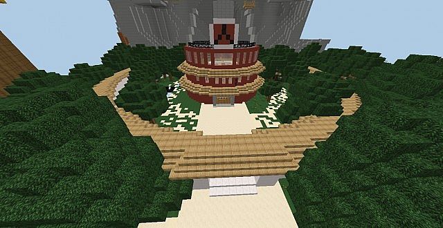 ♦ Naruto Shippuden ♦ [ Konohagakure - With Structures ] Minecraft Map
