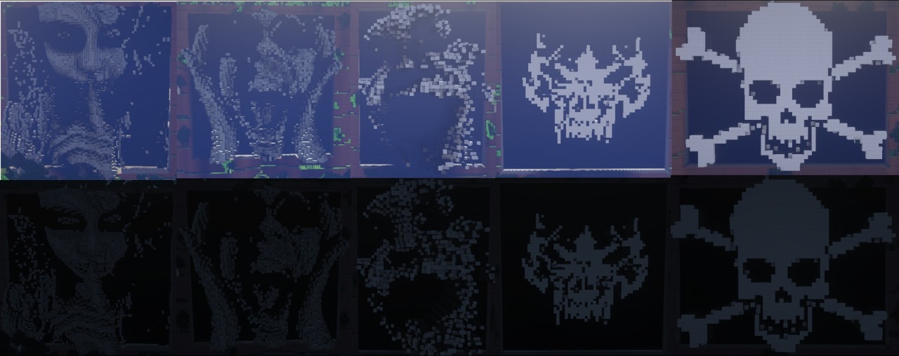 5 Creepy 3-D Block Faces For Download Minecraft Map