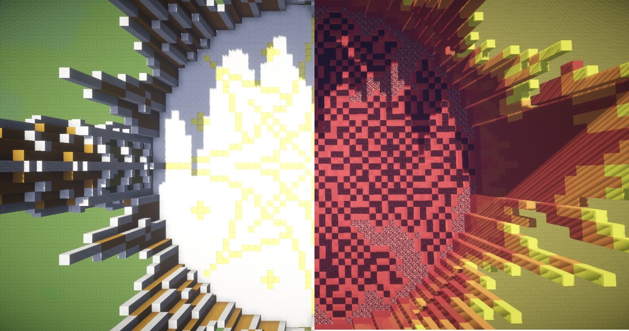 Spleef maps: Heaven&Hell Minecraft Map