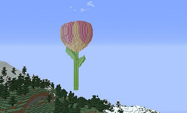 Tulip glass clay wool | Тюльпан из стекла, глины, шерсти Minecraft Map