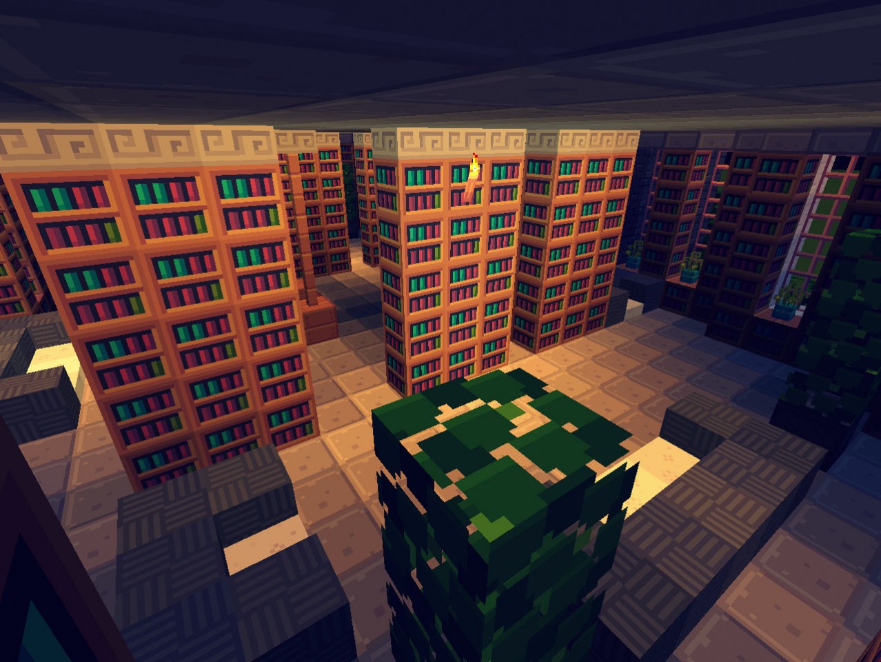 Modern black/white library Minecraft Map