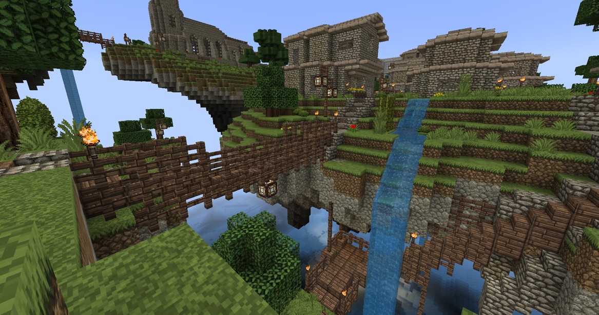 Floating Village Minecraft Map