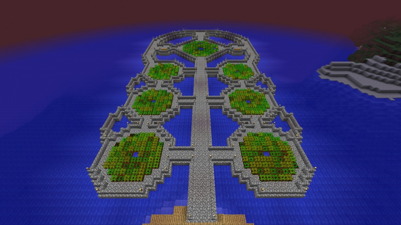 Big wheat farm on island Minecraft Map