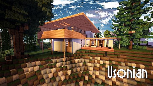 Usonian Style Home Minecraft Map