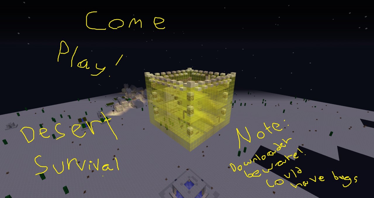 Superflat survival desert edition Minecraft Map