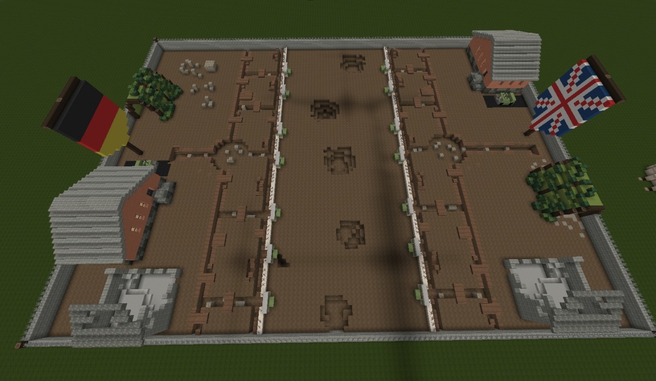 ww1 pvp map 48 players max + resource pack Minecraft Map