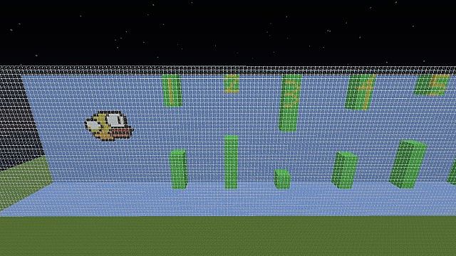 My old Flappy World Minecraft Map