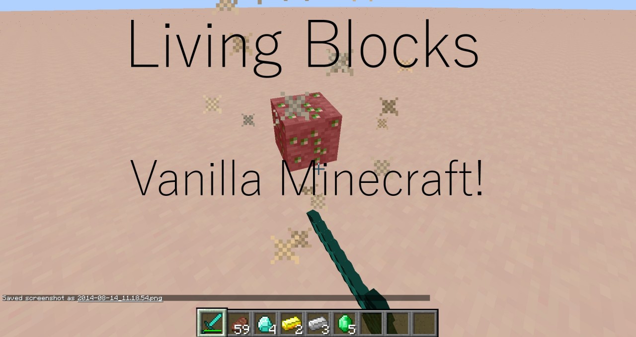 Living blocks and ores in vanilla (1.8) Minecraft Map