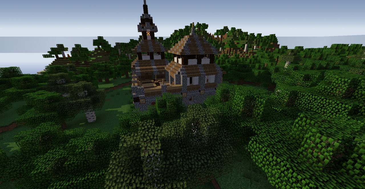 DML Medieval Town Center Minecraft Map