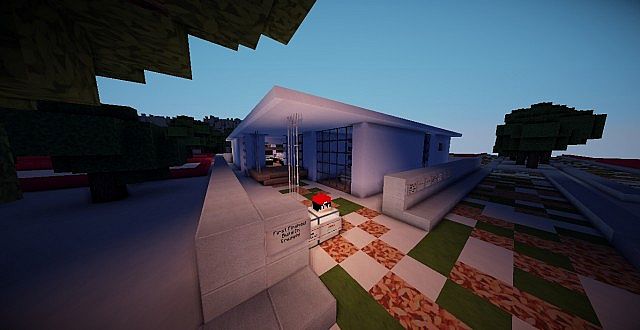 My first open modern house Minecraft Map