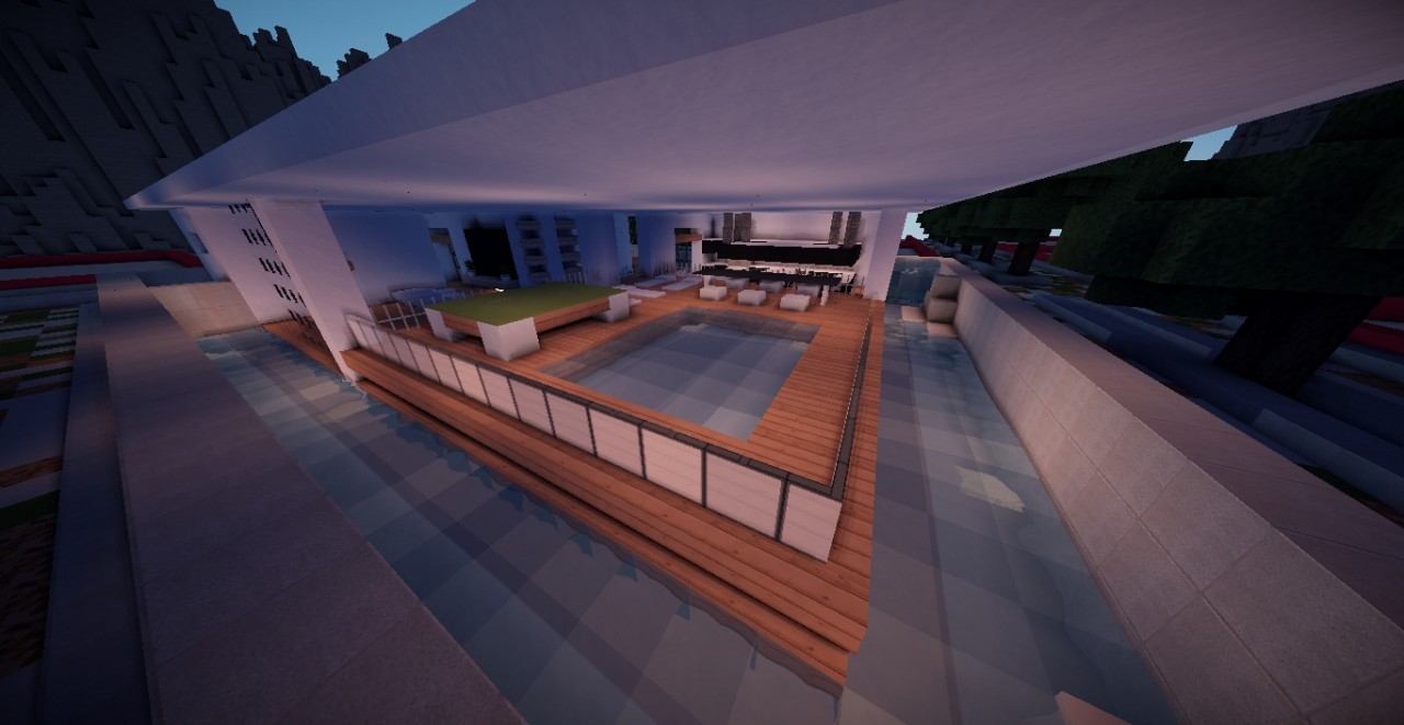 My first open modern house Minecraft Map