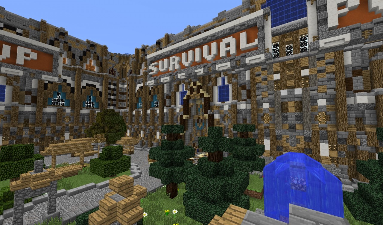 Spawn creator by: XxTechnoCyberxX epic server spawn 1.7.9 Minecraft Map