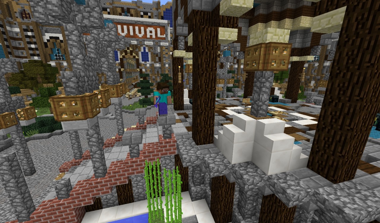 Spawn creator by: XxTechnoCyberxX epic server spawn 1.7.9 Minecraft Map