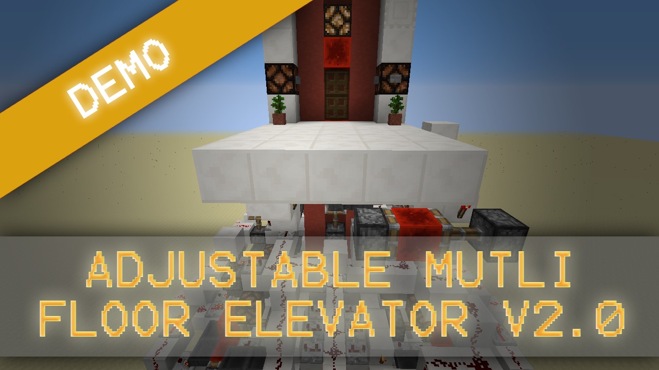 Adjustable Multi-floor elevator Minecraft Map