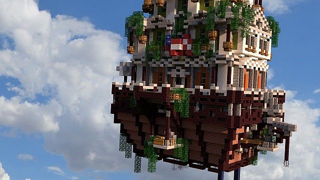 Flying Villa [Bioshock Infinte themed build] Minecraft Map