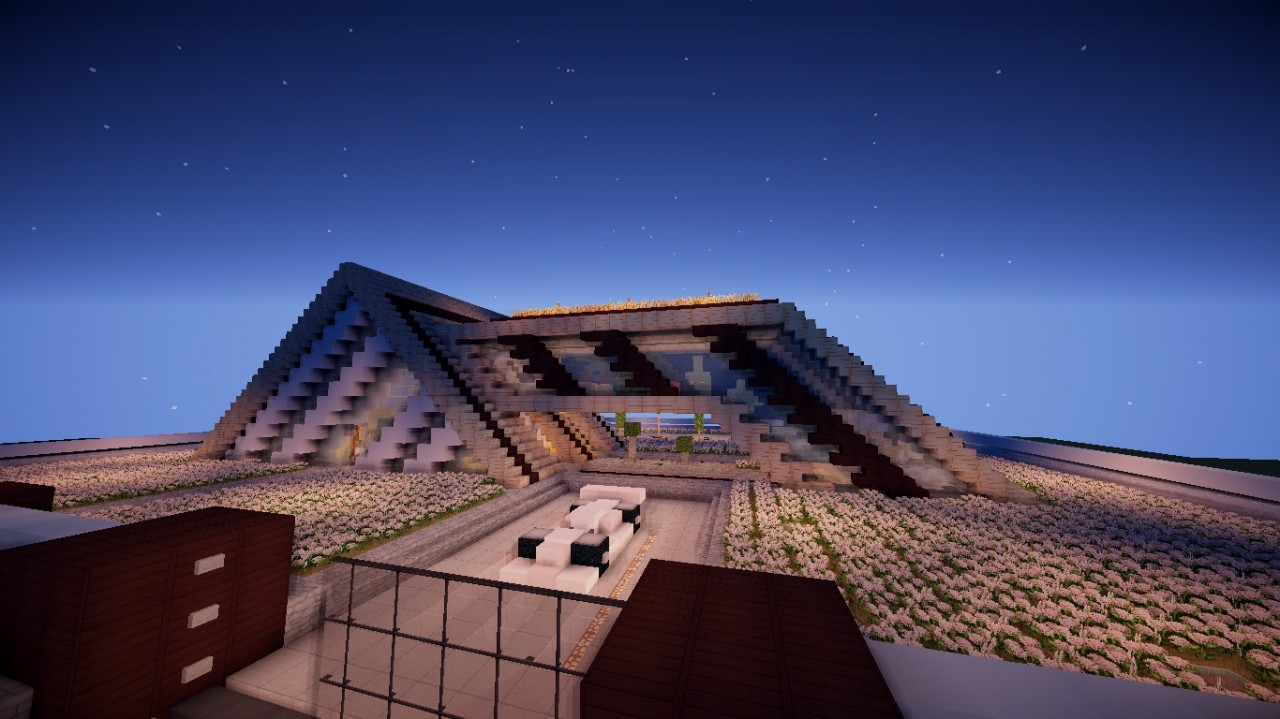 Modern A Frame House + Youtube Video Minecraft Map