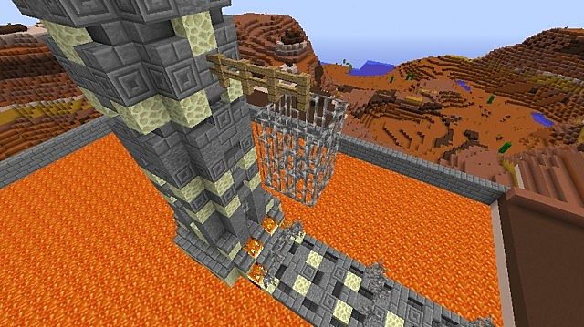 Lava Castle build Minecraft Map
