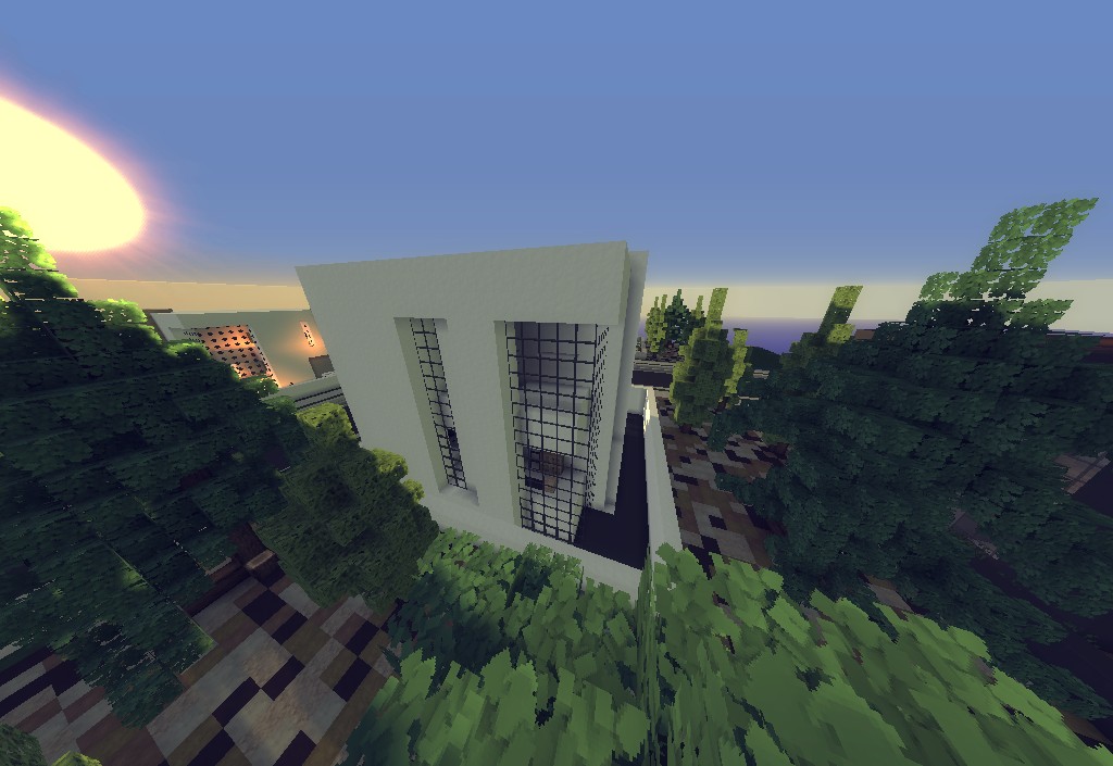 White Minimalist Home Minecraft Map