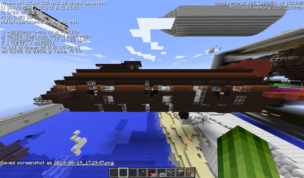U.S.S Executor warship/airship Minecraft Map