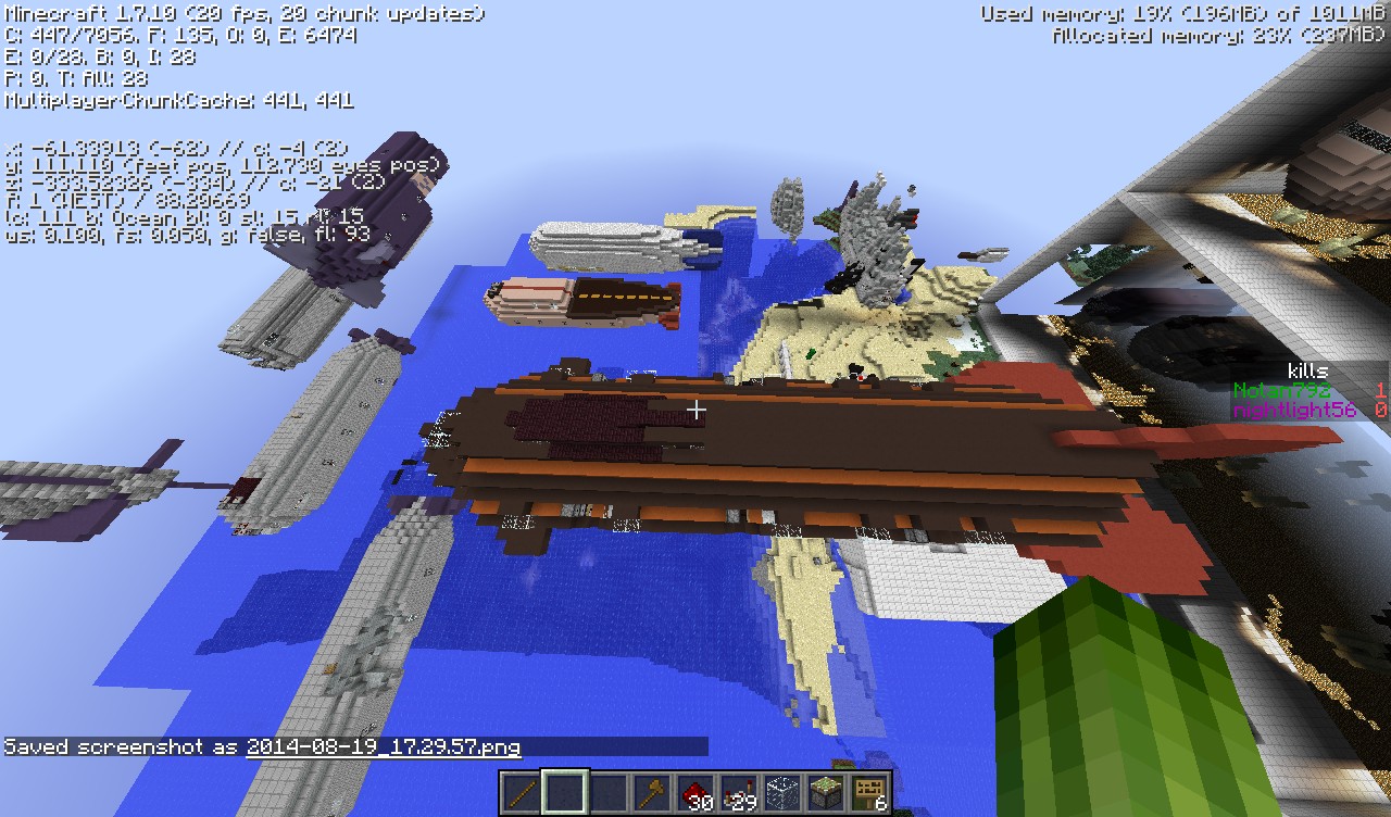 U.S.S Executor warship/airship Minecraft Map