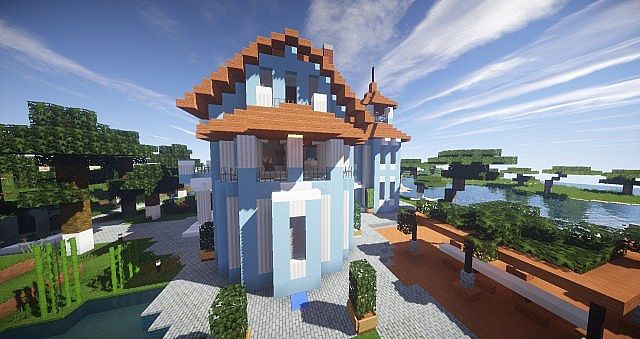 Contemporary colonial mansion Minecraft Map