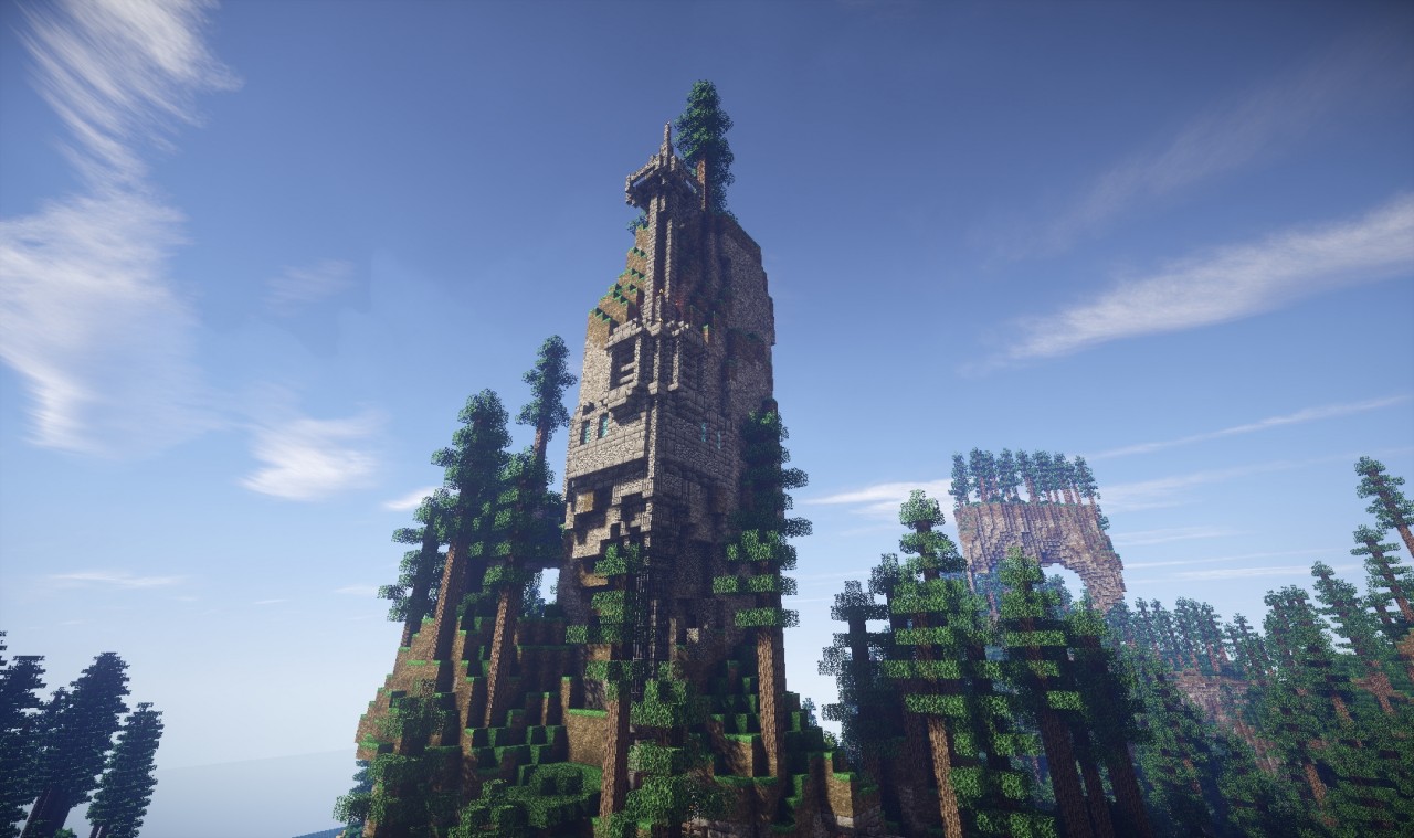 Cliff side Tower Minecraft Map