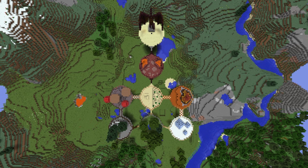 Biomes Circles Minecraft Map