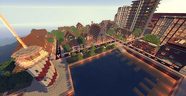 Cornerside City | Realistic city | v0.2 Minecraft Map