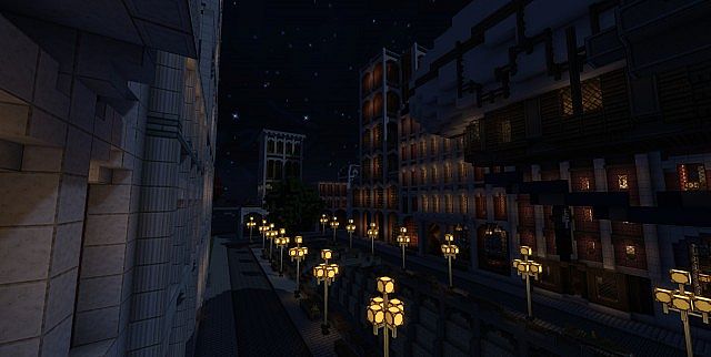 -Aeria- A flying steampunk city Minecraft Map