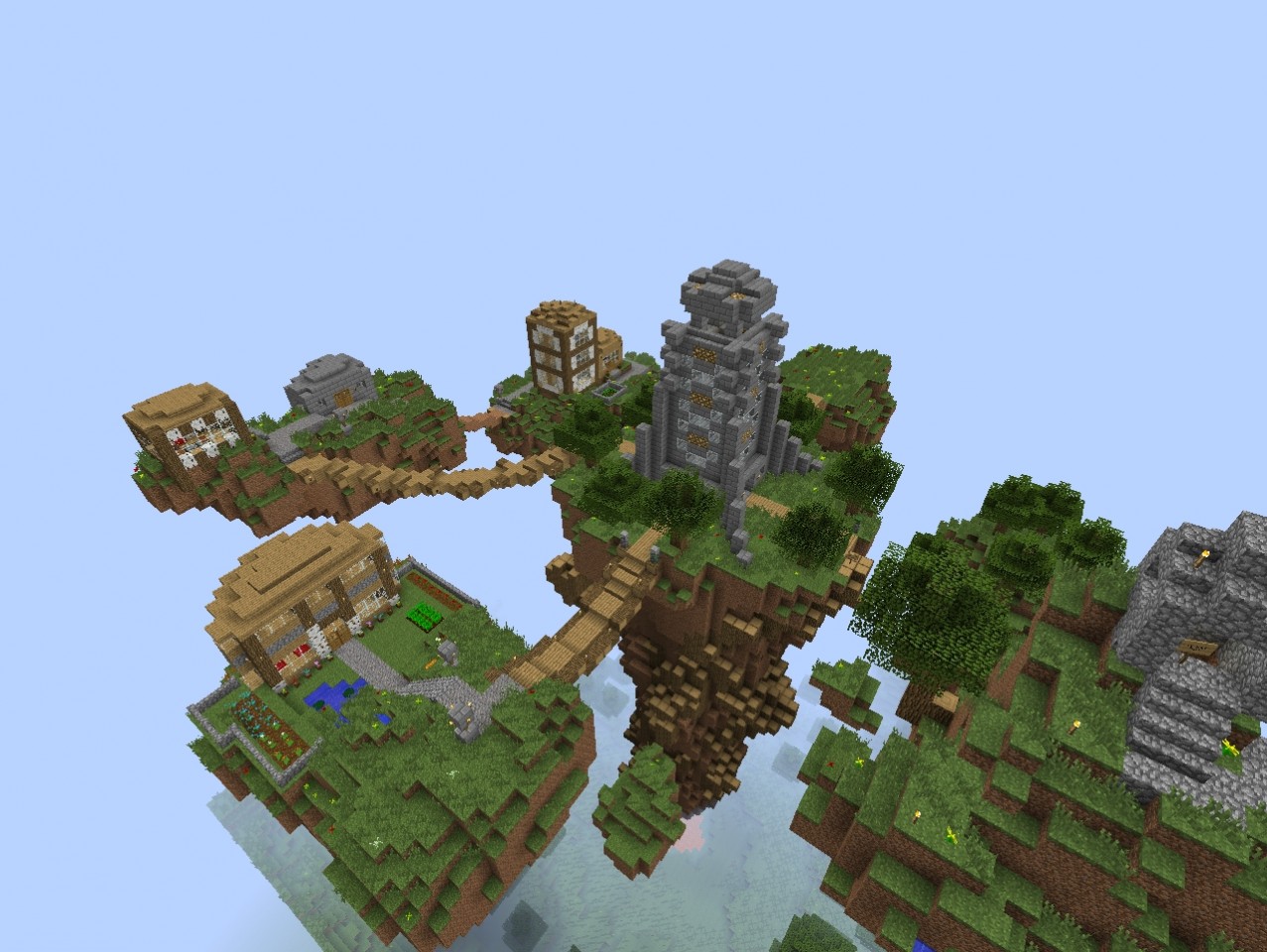 Flying village - Tauncraft Build-Team test Minecraft Map