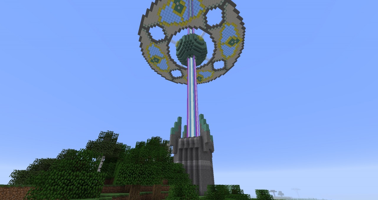 Suspended Disk Tower Minecraft Map