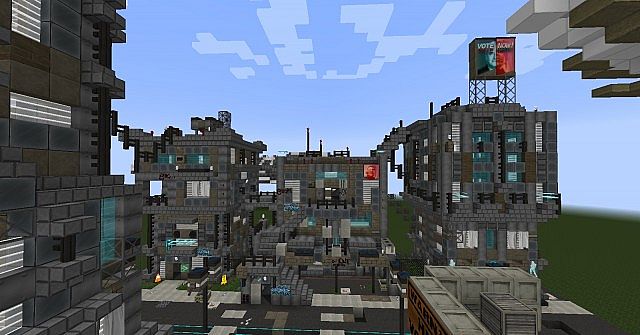 Cyberpunk City Slums Minecraft Project