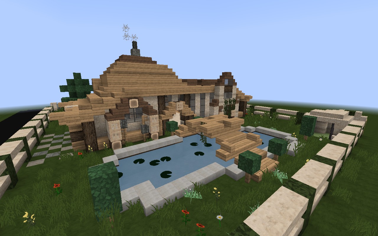 Natural Flowing house Minecraft Map